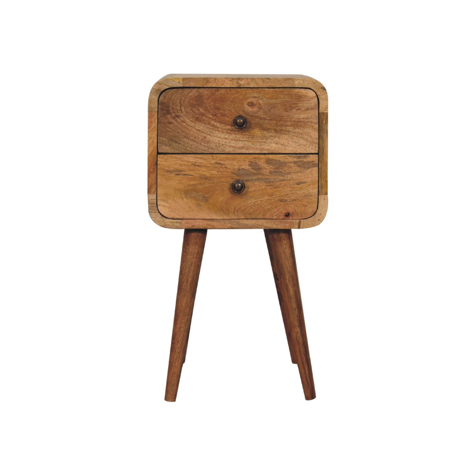 Modal Narrow Solid Wood Bedside Table – 30 cm Wide